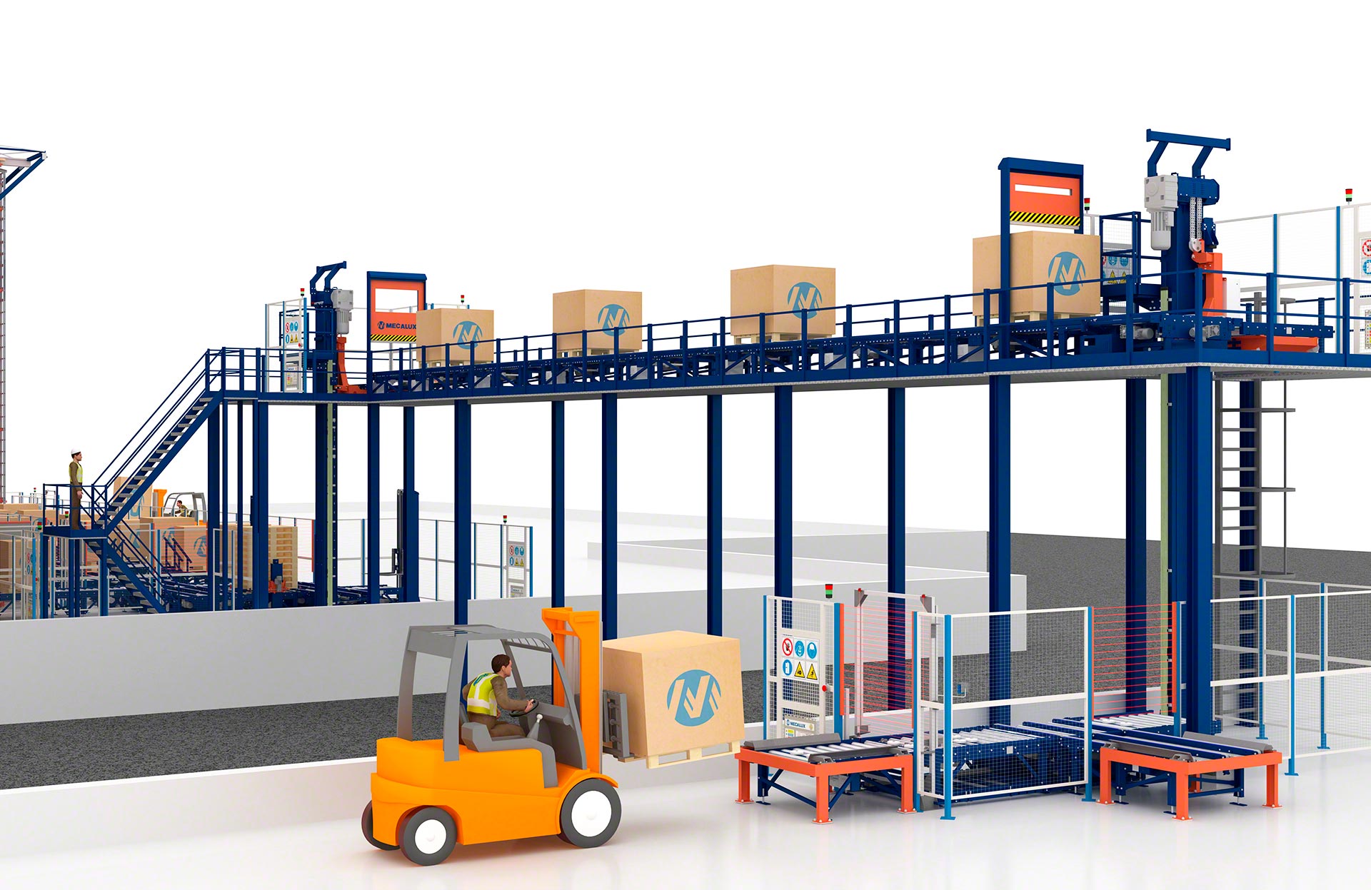 Palletliften (verticaal transport) - Mecalux.nl
